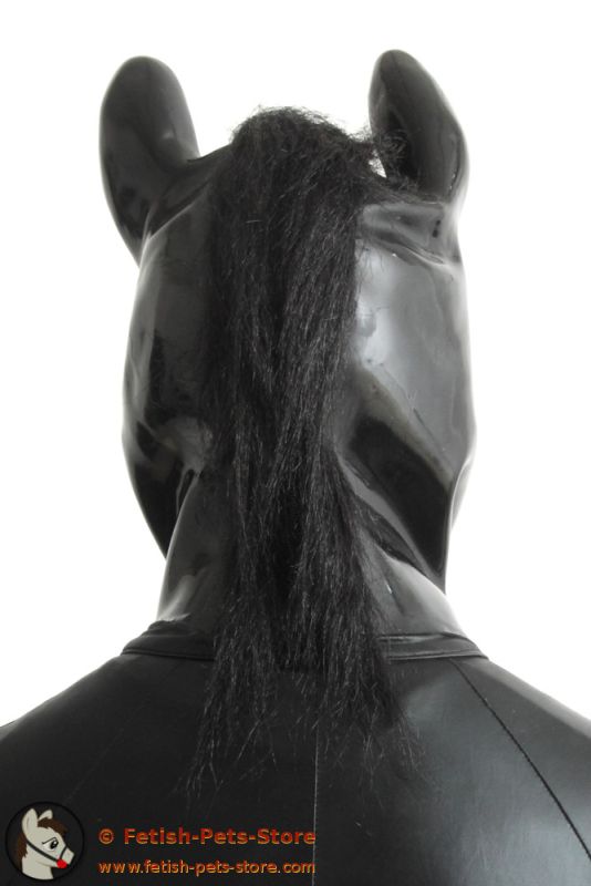 Latex Horse Mask with Mane - Fetish-Pets-Store - der Petplay Shop ...